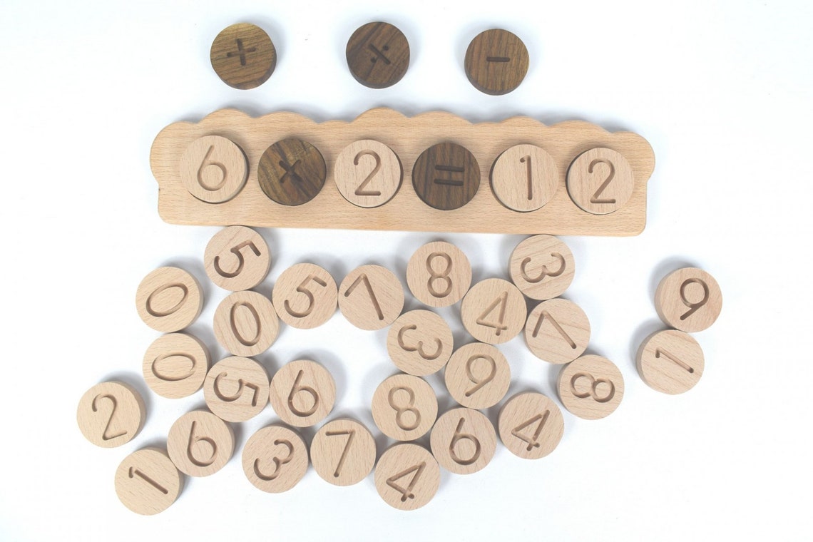 Wooden Math Board Educational Toys Homeschool Math Math - Etsy