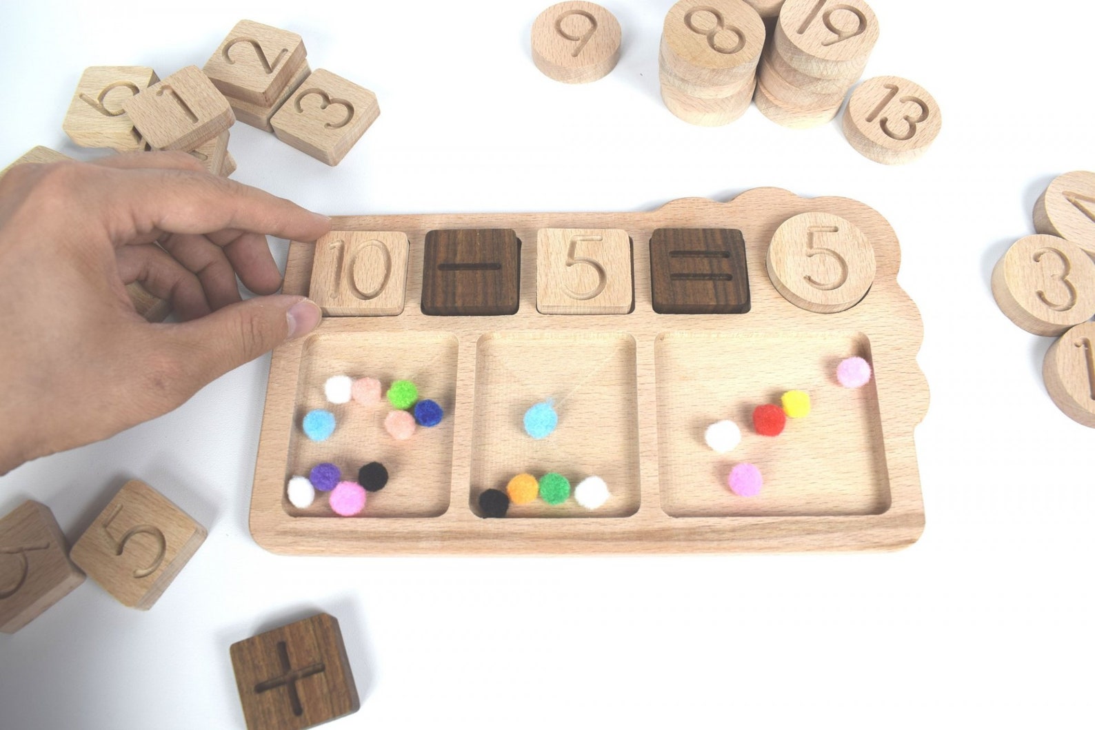 Wooden Math Board for Children 47 Pieces Educational Toys | Etsy