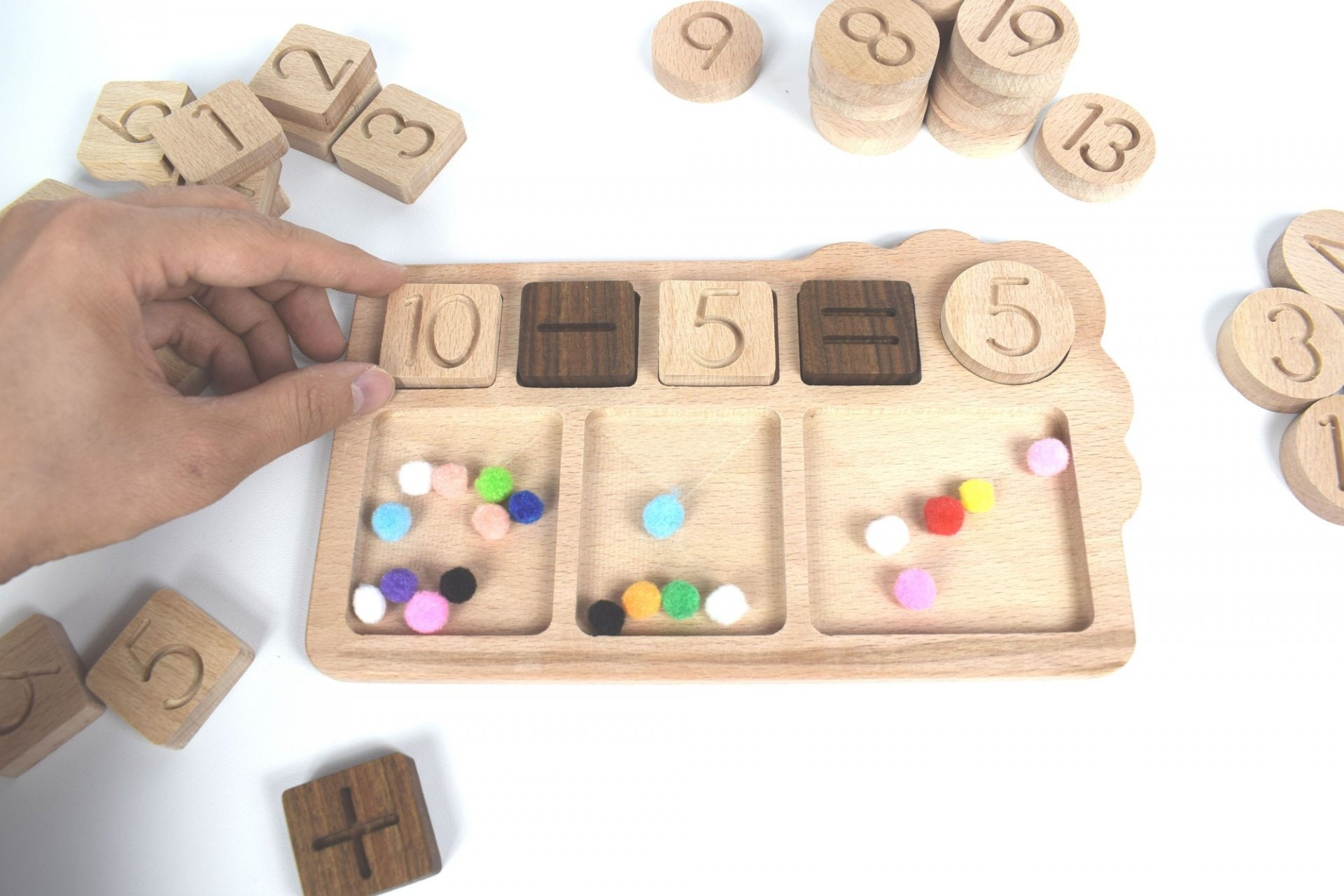 Wooden Math Board for Children 47 Pieces Educational Toys | Etsy