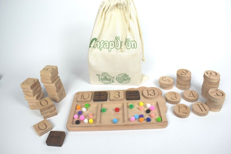 Wooden Math Board for Children (47 Pieces) - Educational Toys ...