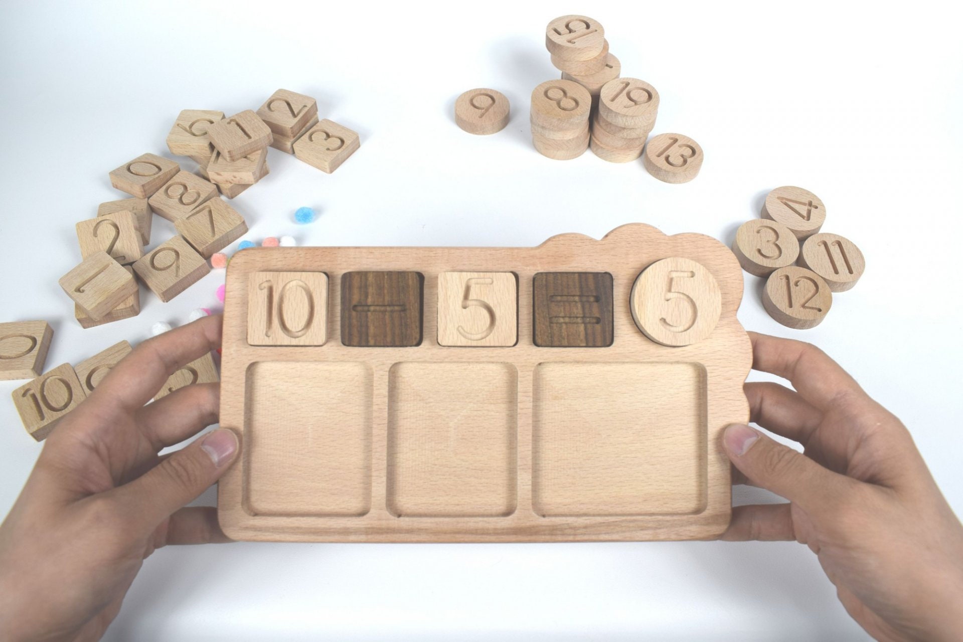 Wooden Math Board for Children 47 Pieces Educational Toys | Etsy