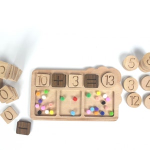 Wooden Math Board for Children (47 Pieces) - Educational Toys ...