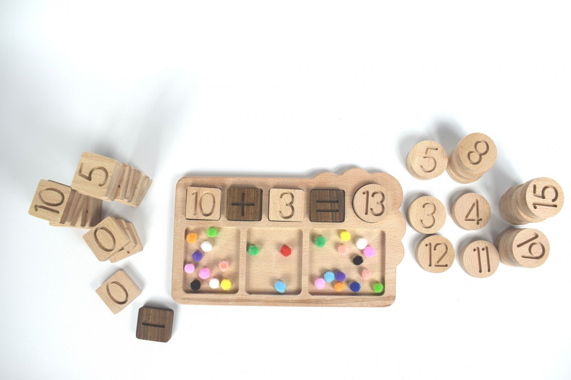 Wooden Math Board for Children 47 Pieces Educational Toys | Etsy