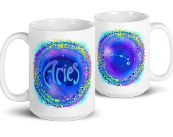 Aries Constellation Mug Aries Zodiac Mug Celestial Coffee - Etsy