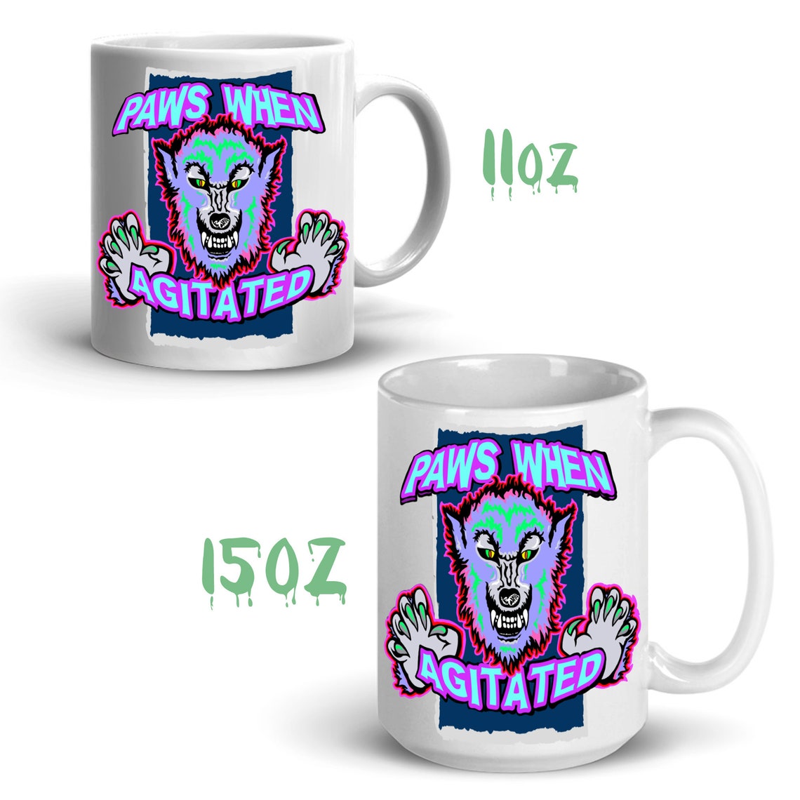 Werewolf Mug/ Funny Monster Mug/ Classic Monsters/ Halloween Coffee ...