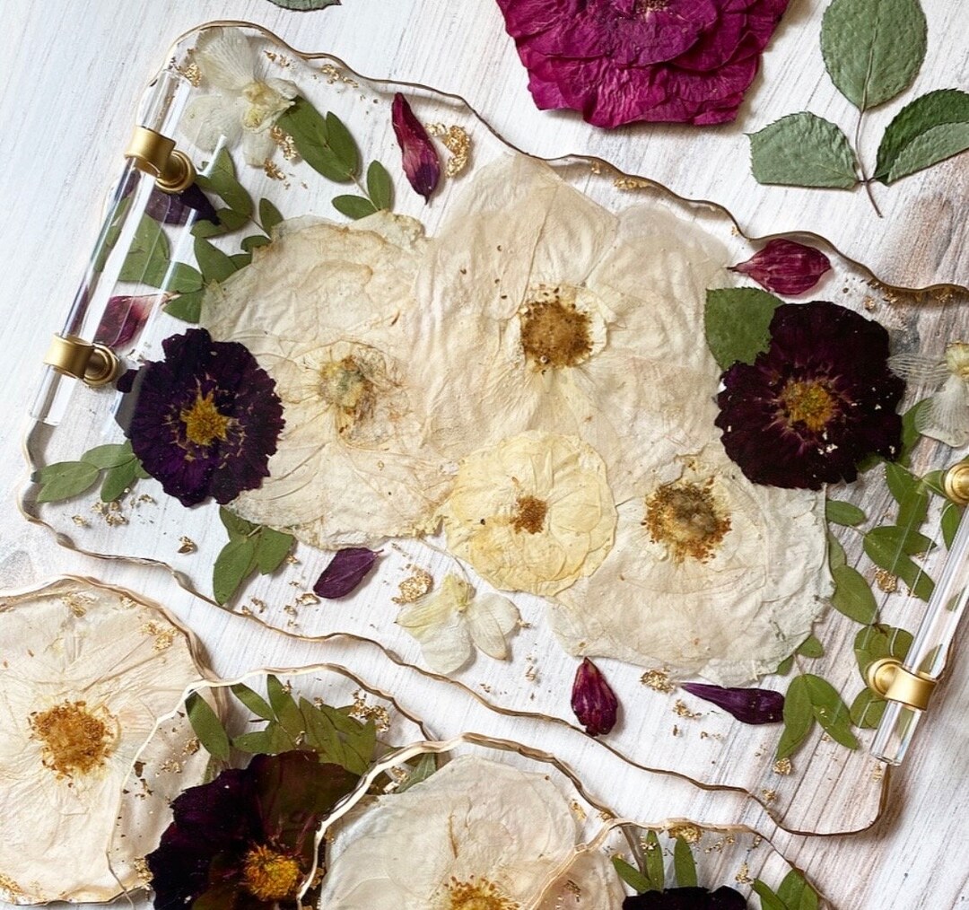 Custom Pressed Tray With Wedding Flowers, Flower Preservation, Bouquet Preservation, Floral ...