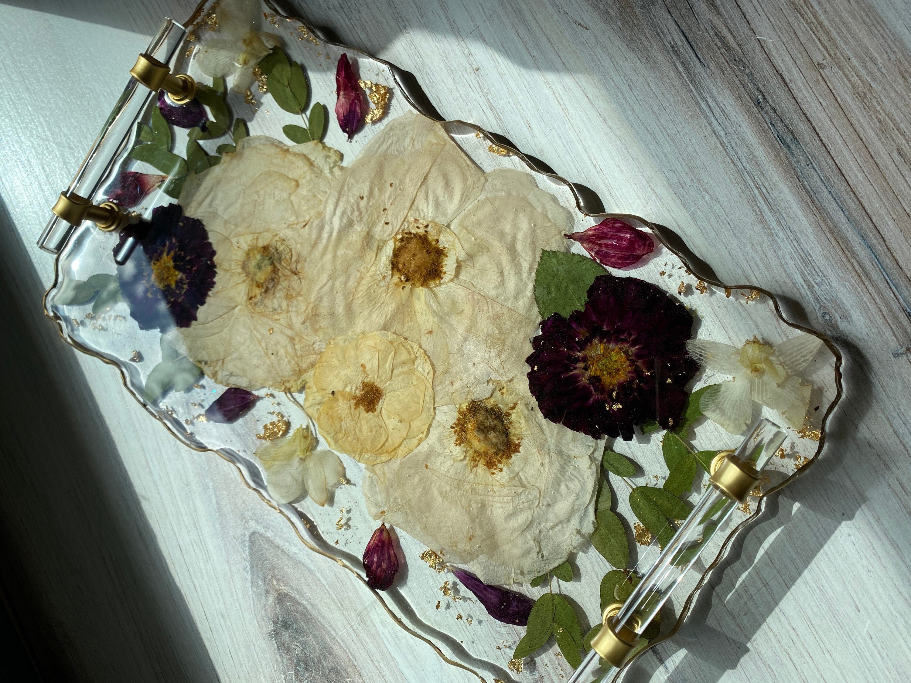 Custom Pressed Tray With Wedding Flowers Flower Preservation - Etsy