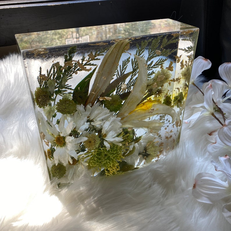 8-inch Resin Floral Block, Wedding Bouquet Keepsake - Etsy