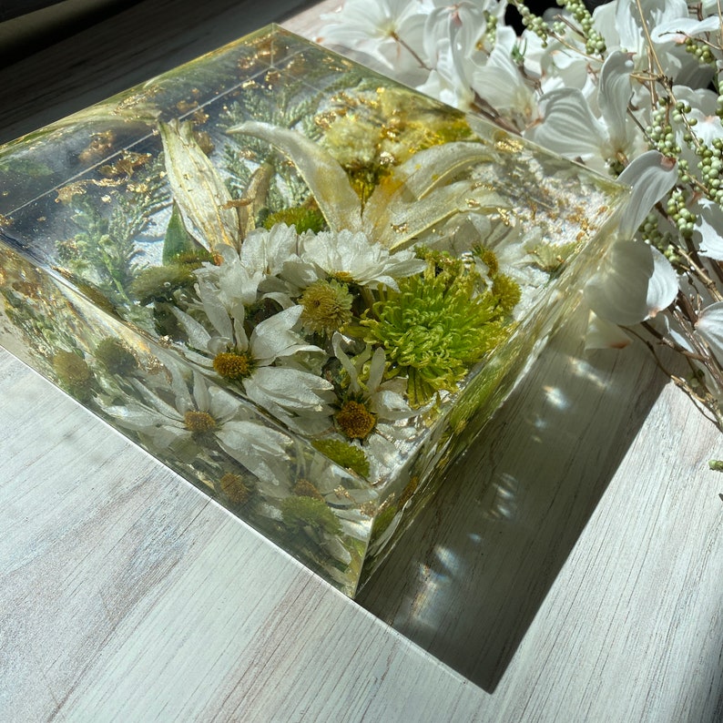 8-inch Resin Floral Block, Wedding Bouquet Keepsake - Etsy