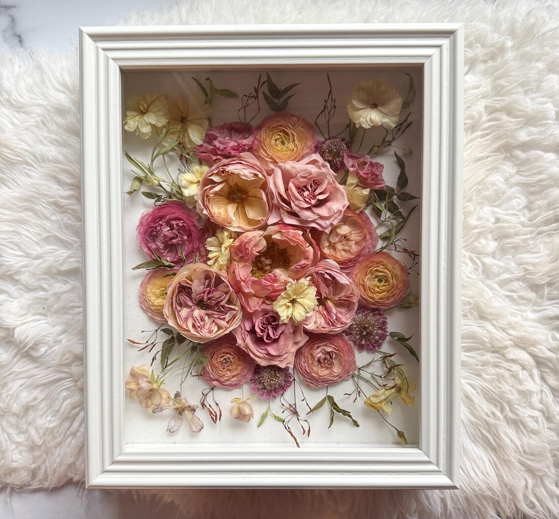 Shadow Box Bouquet Preservation, Wedding Flower Preservation, Gifts for ...