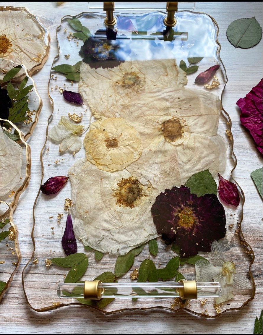 Custom Pressed Tray With Wedding Flowers Flower Preservation - Etsy