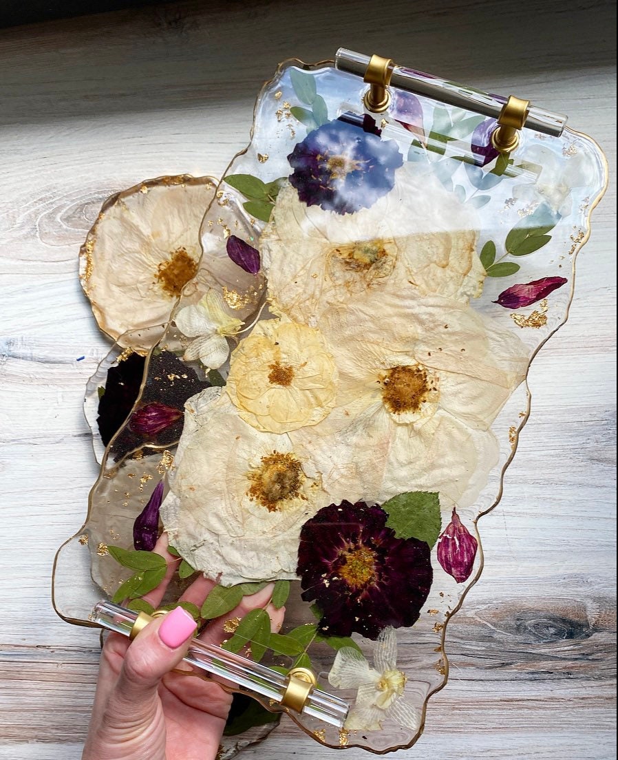 Custom Pressed Tray With Wedding Flowers Flower Preservation - Etsy