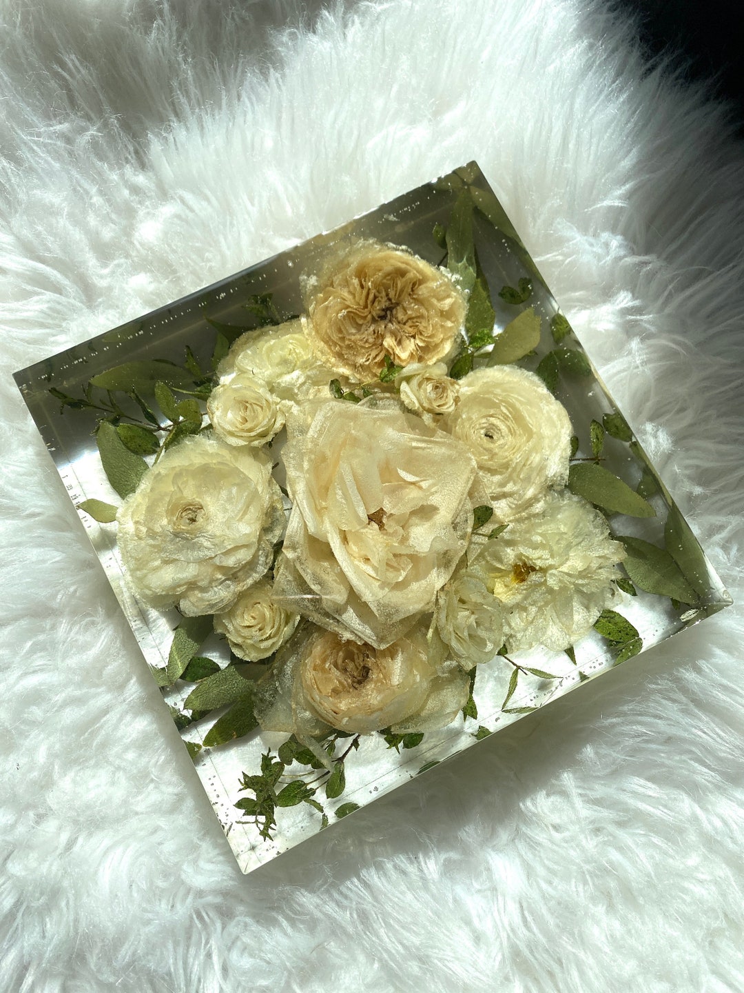 8-inch Resin Floral Block, Wedding Bouquet Keepsake - Etsy