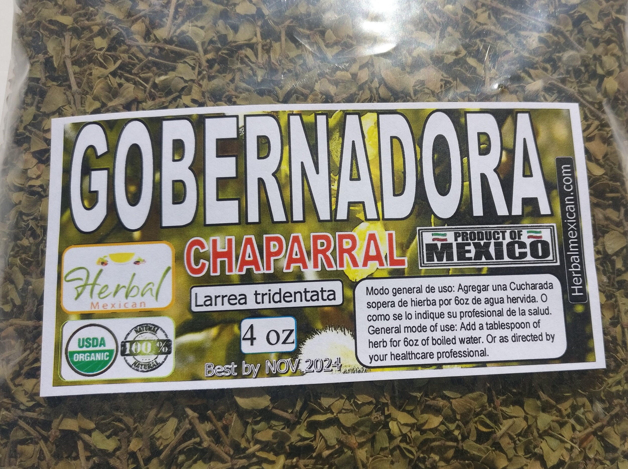 Gobernadora Tea, Gobernadora, 4oz Larrea Tridentata, Chaparral Leaf ...