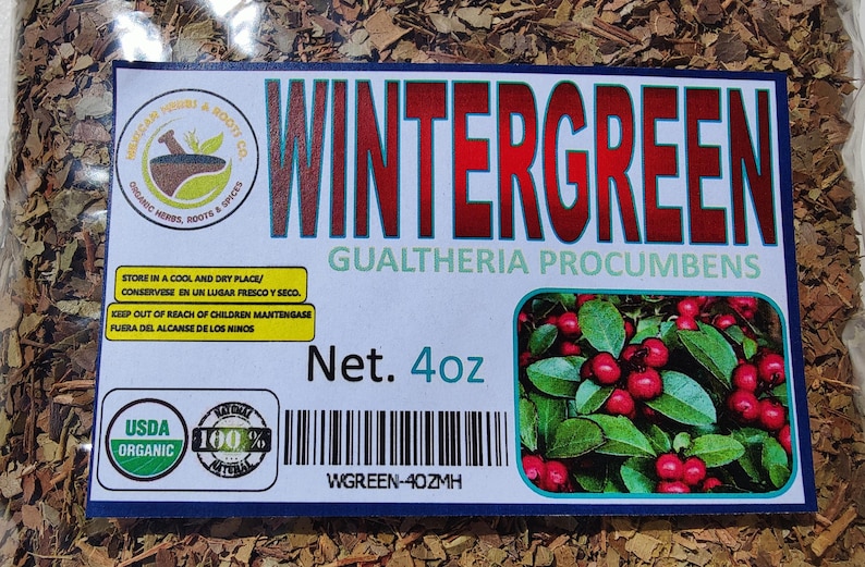 4oz Wintergreen Leaf/leaves C/s - Axocopaque(gualtheria Procumbens ...