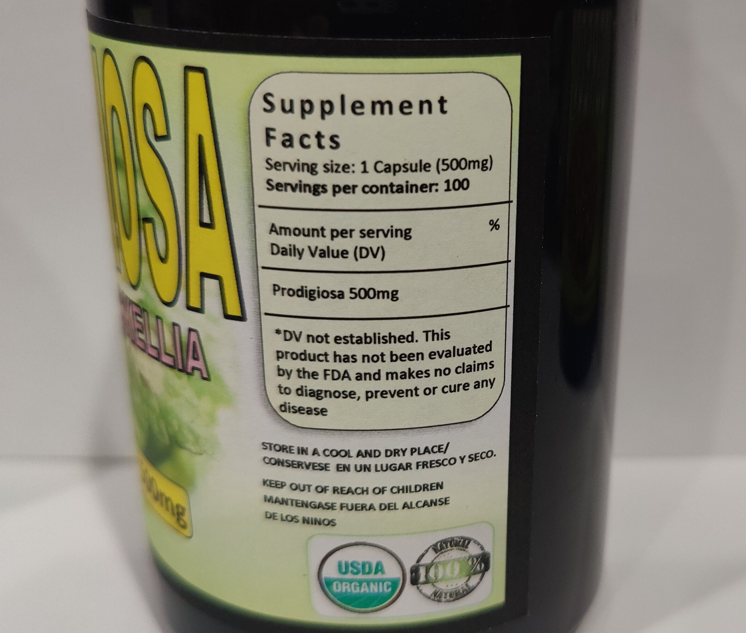 Prodigiosa 100 Capsulas, Prodijiosa, Amula Herbs, Premium Organic ...