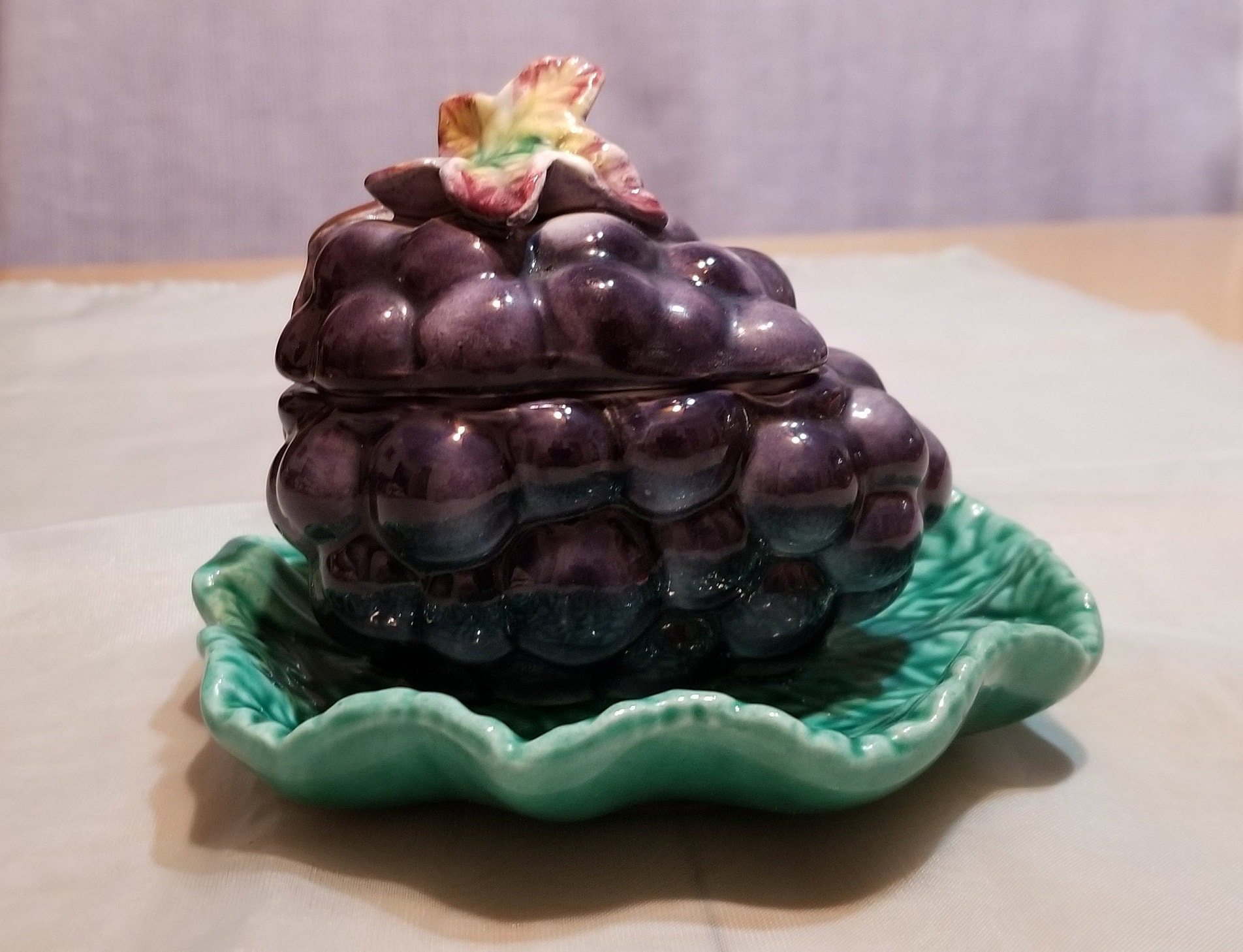 Japan Vintage Ceramic Lego Grape Sugar Bowl 1960s Dining & Serving ...