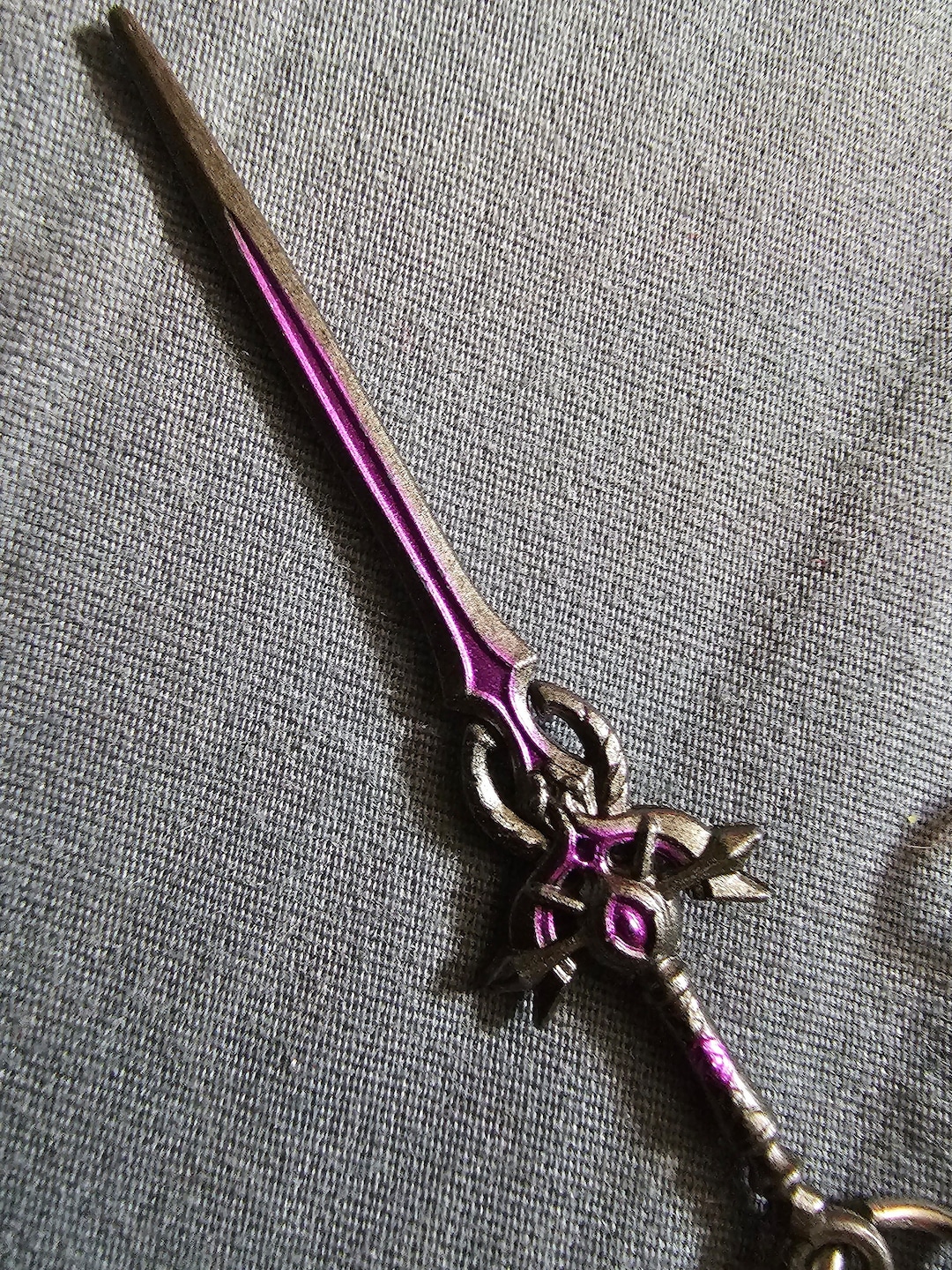 Purple Magic Sword Keychain - Etsy