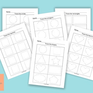 Printable Shapes Tracing Worksheet, Preschool Practice, Learning Shapes ...