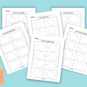 Printable Shapes Tracing Worksheet, Preschool Practice, Learning Shapes ...