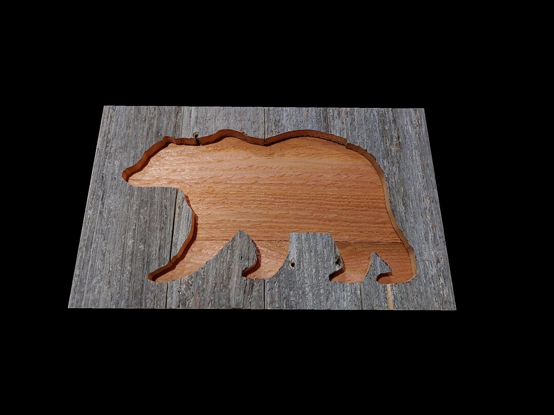 Handcrafted Bear Cutout Picture Frame - Etsy