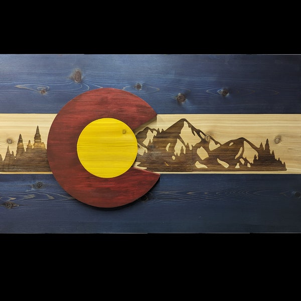 Wood Colorado Flag - Etsy