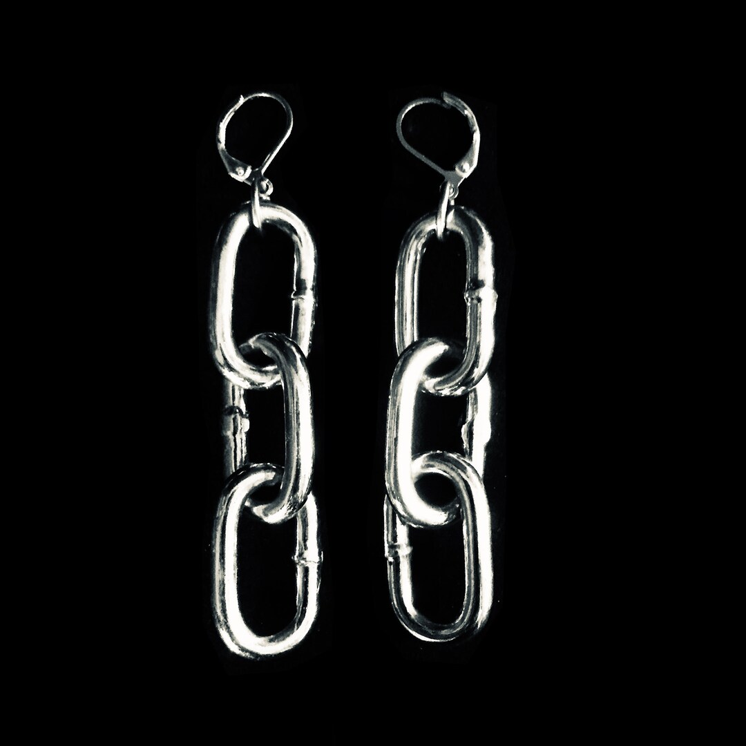 Chain Link Earrings: Silver & Gold Tone, Hypoallergenic - Etsy