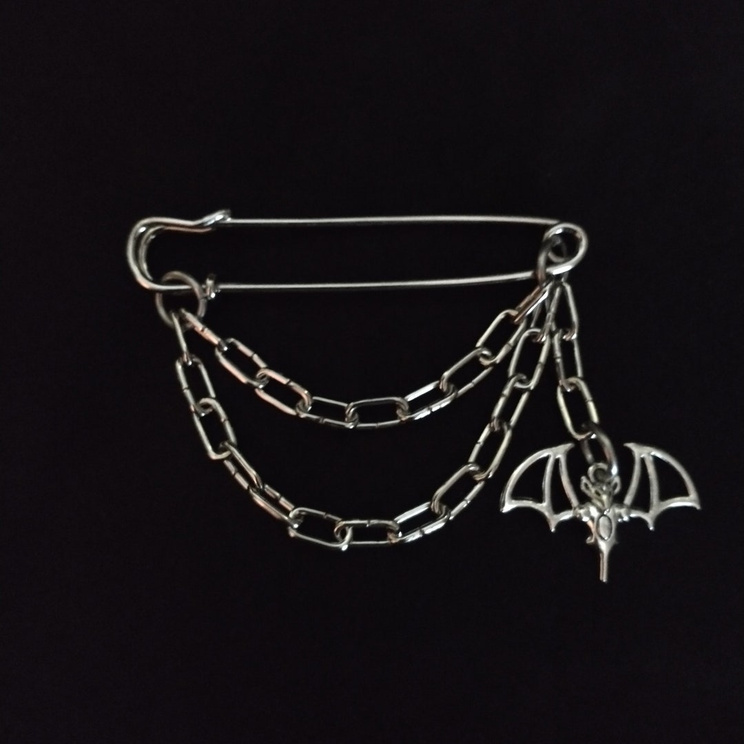 Vampire Bat Chain Pin - Etsy