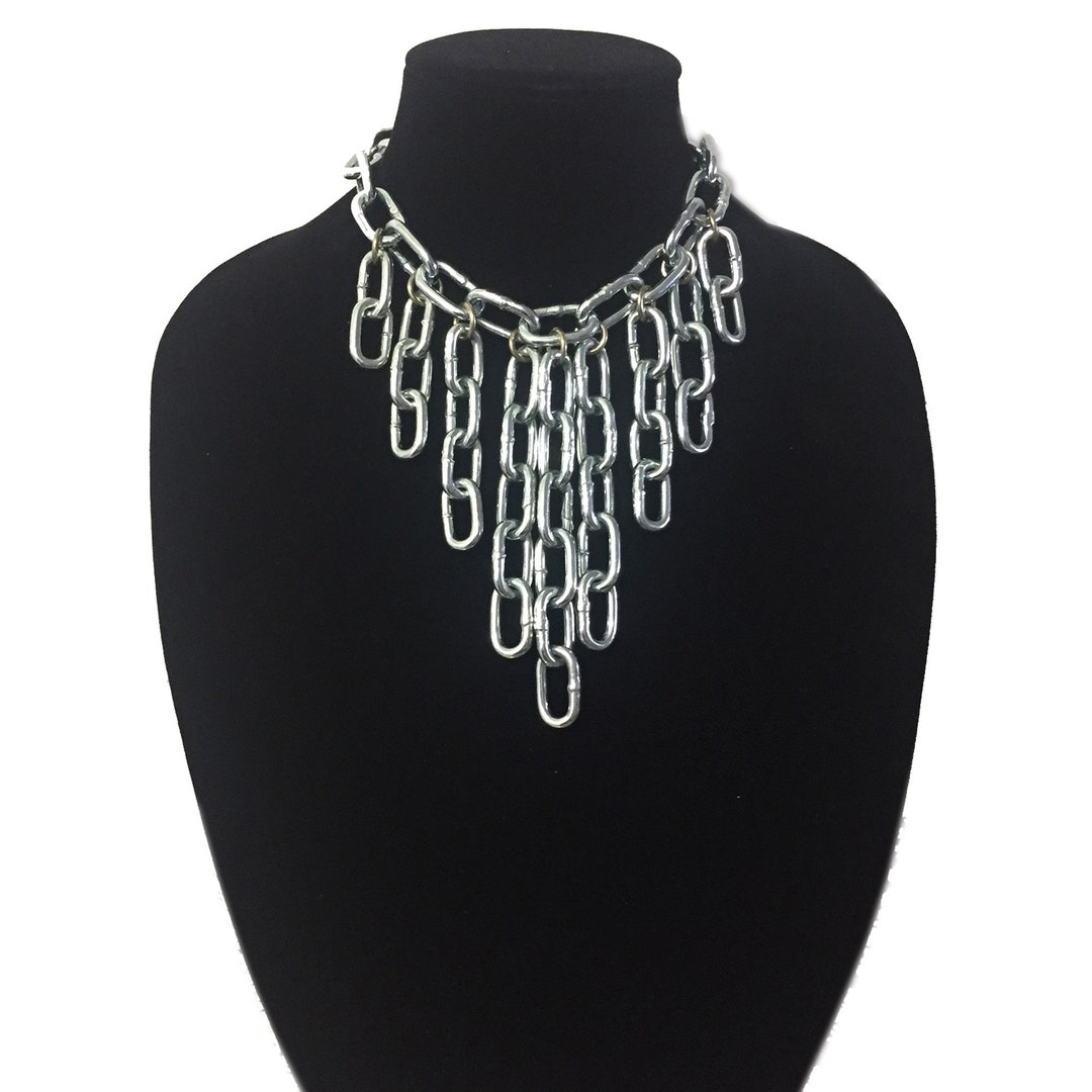 Handmade Metal Chain Fringe Necklace - Etsy