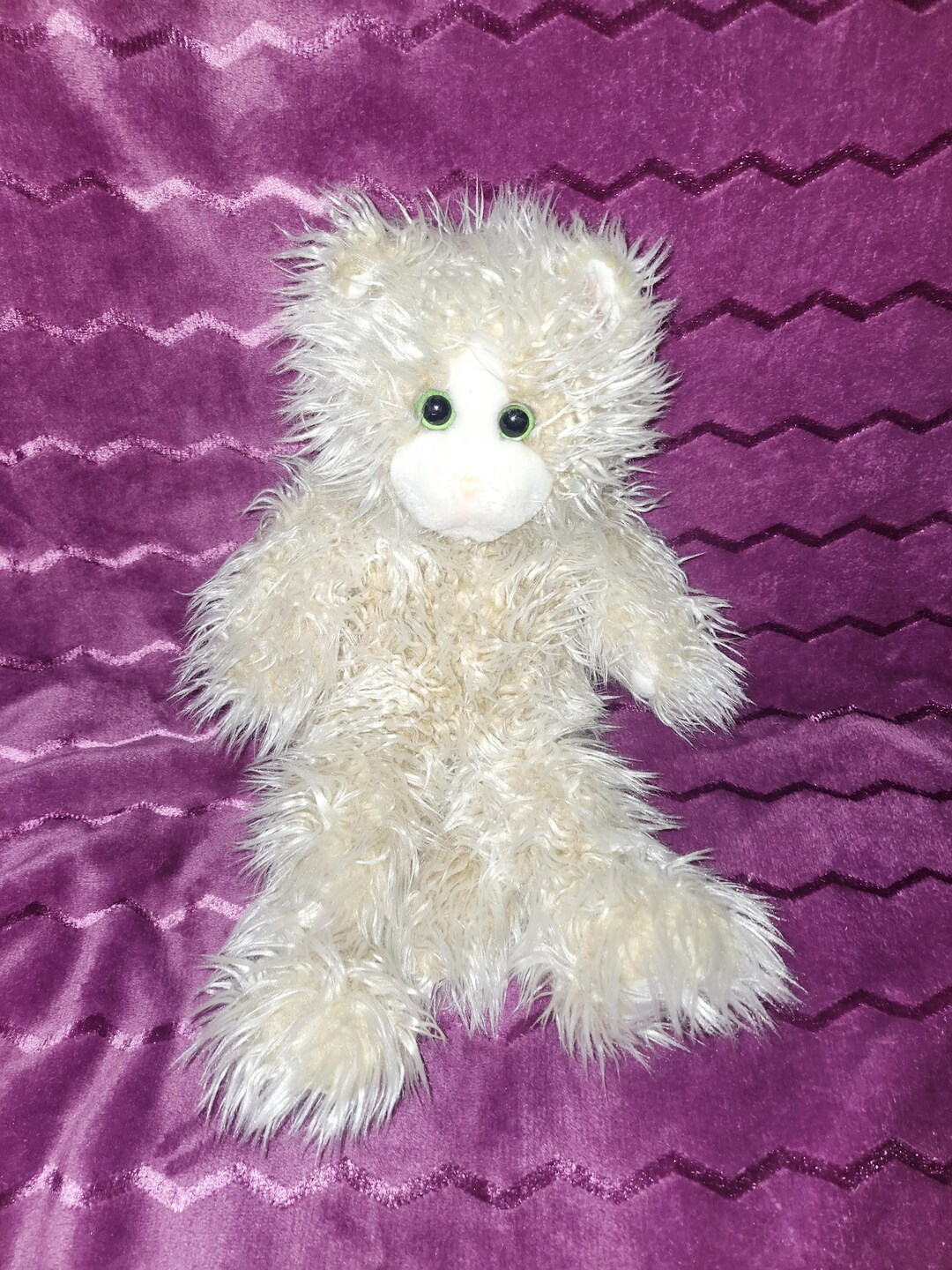 Vintage 24k Polar Puff Hugga Puffs Shaggy Cat Plush Toy - Etsy