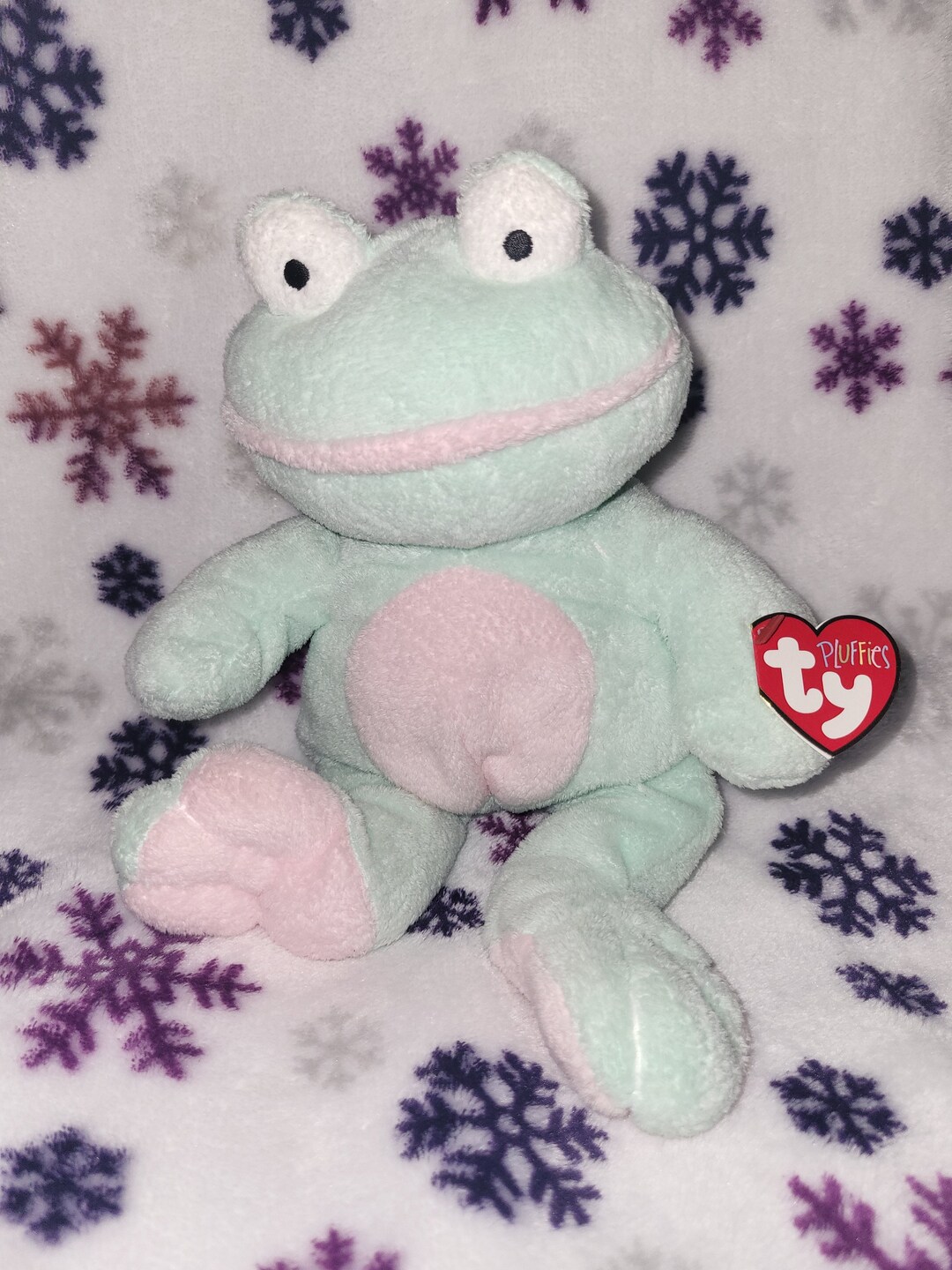 TY Pluffies Grins the Frog Plush Beanie Baby - Etsy