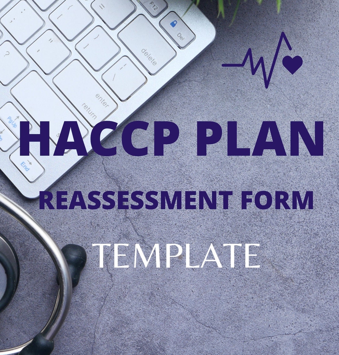 HACCP PLAN Reassessment Form TEMPLATE for Food Manufacturing - Etsy
