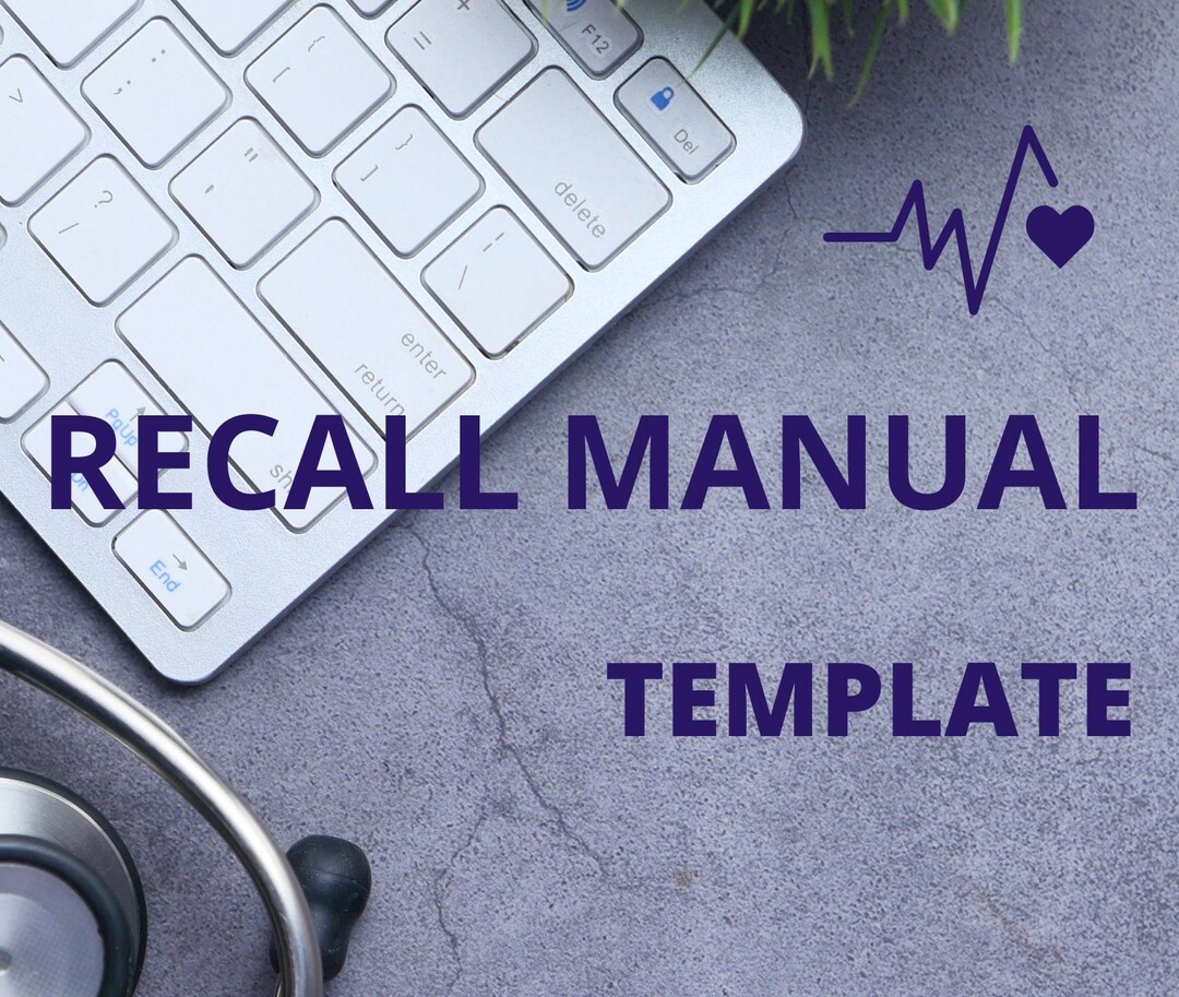 RECALL MANUAL TEMPLATE for Food Manufacturing - Etsy