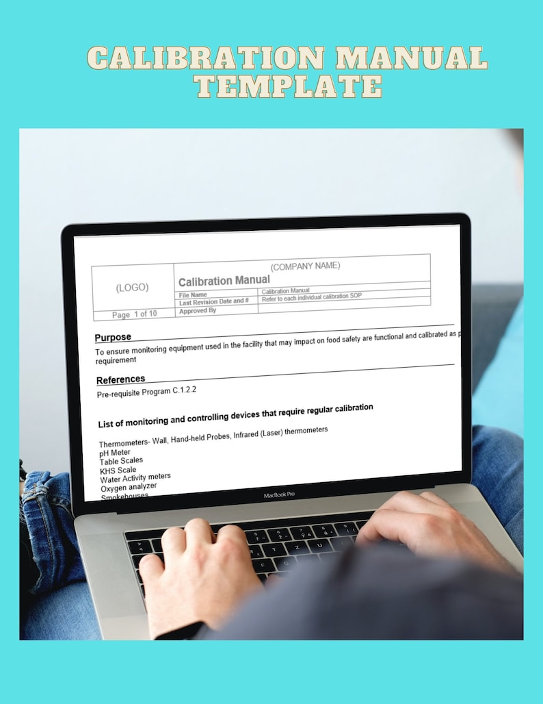 Calibration Manual Template - Etsy