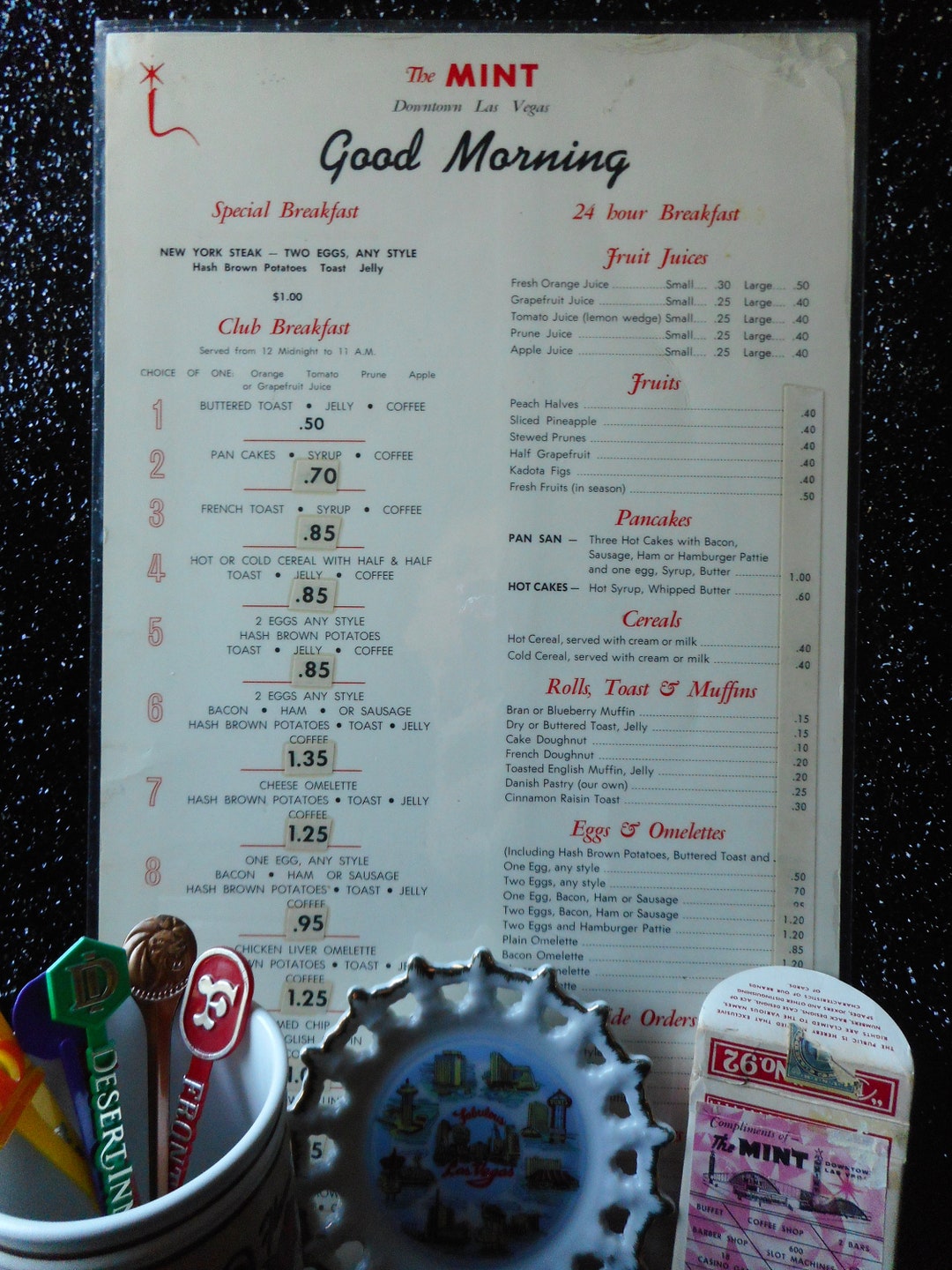 Vintage Vegas Collectibles - Cards - Mint Hotel & Casino Coffee Shop ...