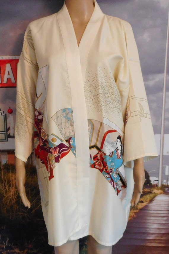 Vintage Kimono - Short Kimono - Japanese Robe - Japan… - Gem