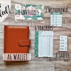 Cash Envelope System Wallet, A6 Binder, Laminated Cash Envelopes, Dave ...