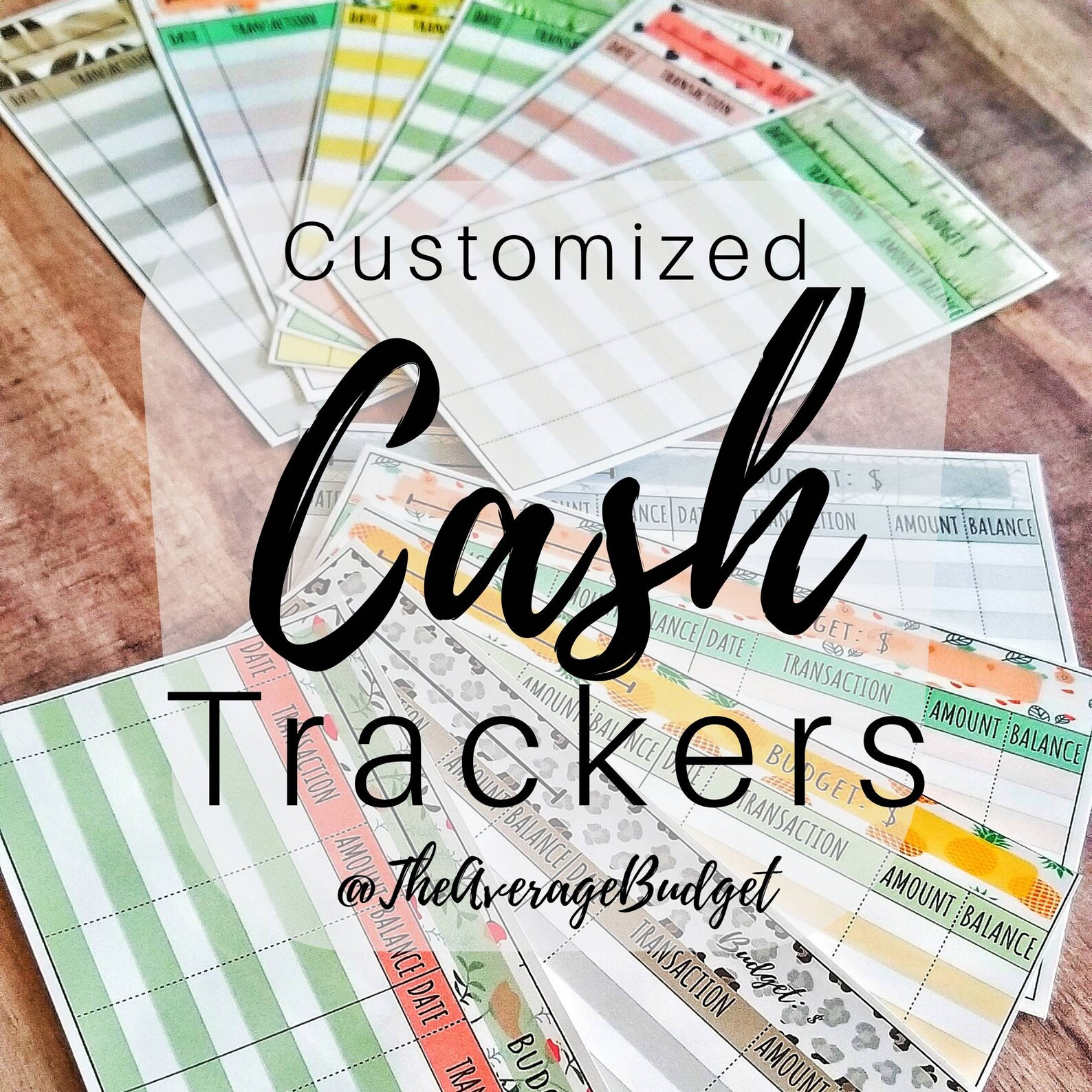 Cash Envelope Tracker Vertical Cash Trackers Cash Envelope - Etsy