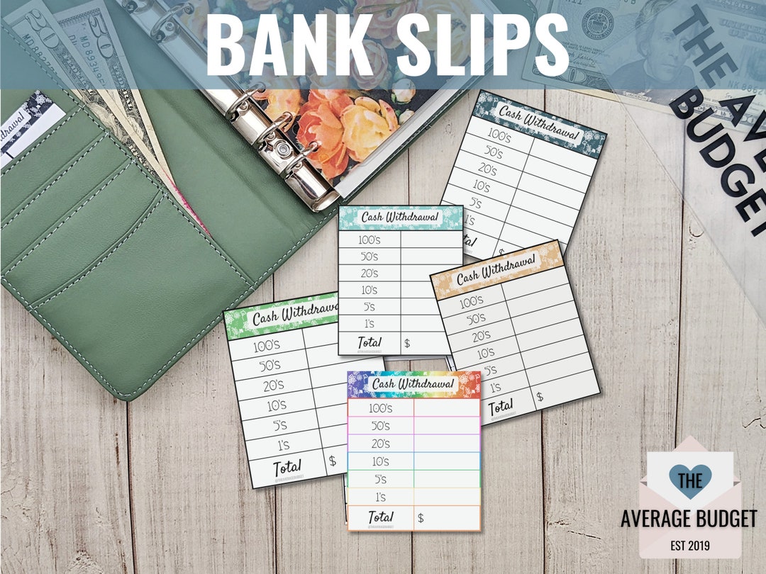 Cash Withdrawal Slip, Bank Slip, Cash Breakdown, Cash Envelope, Cash ...