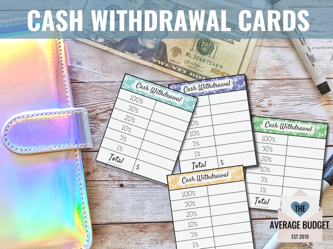 Cash Withdrawal Slip, Cash Breakdown, Cash Envelope, Cash Trackers ...