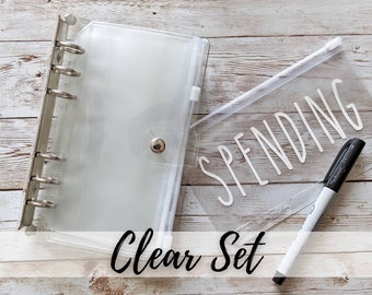 Budget Binder, Cash Envelopes, A6 Binder, Clear Envelopes, Laminated ...