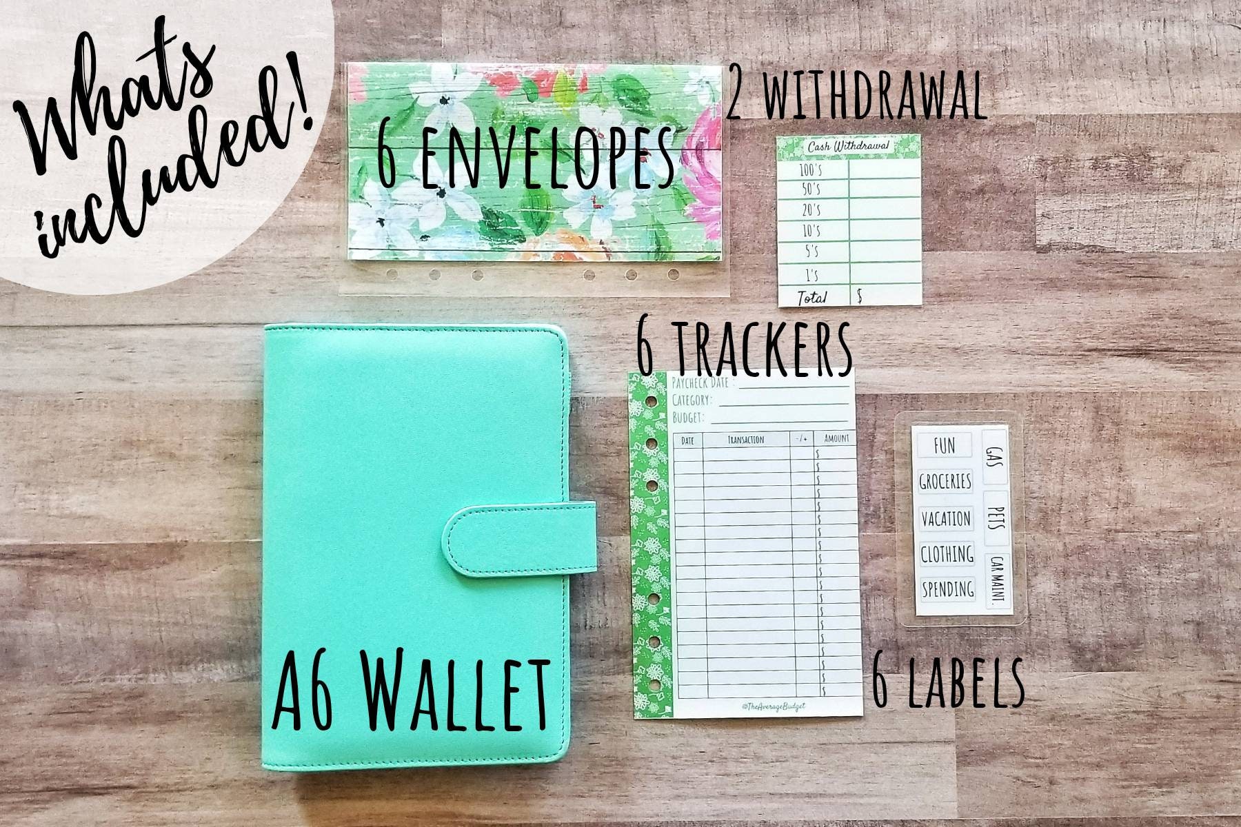 Cash Envelope System Money Binder Laminated Cash Envelopes | Etsy