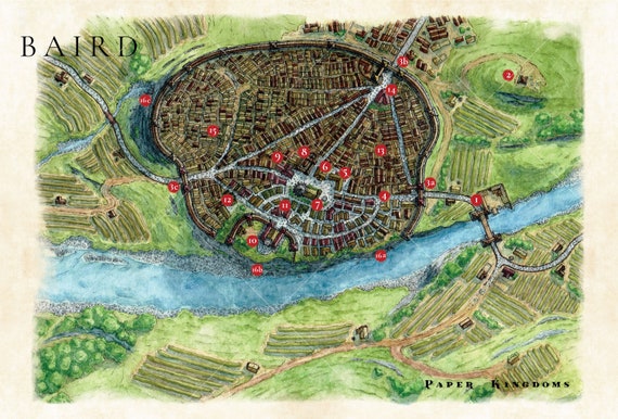 Medieval Town Map Rpg