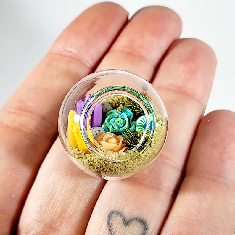 Mini Terrarium Kit: DIY Clay Succulents, Glass Dome Gift Set - Etsy