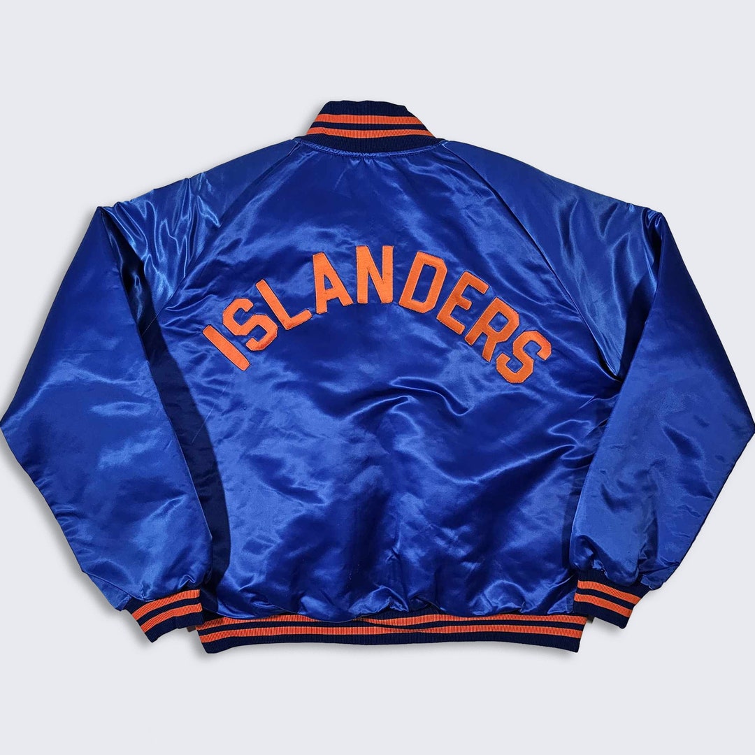 New York Islanders Vintage 80s Pyramid Satin Bomber Jacket - Made in ...