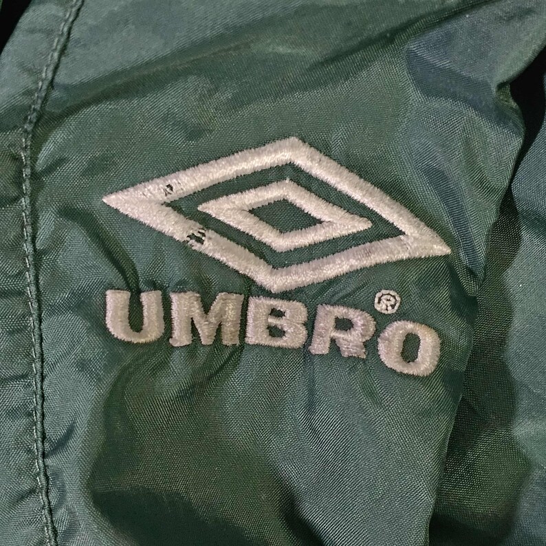 Umbro Vintage 90s Green Swishy Joggers Windbreaker Pants - Green ...