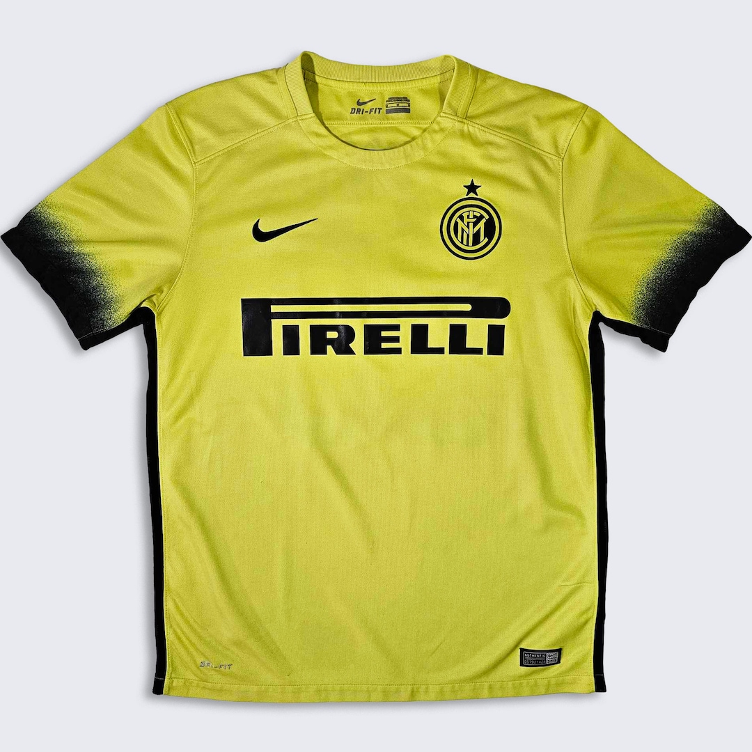 Inter Milan Nike Ahmed Soccer Jersey - Fluorescent Yellow Uniform Shirt ...
