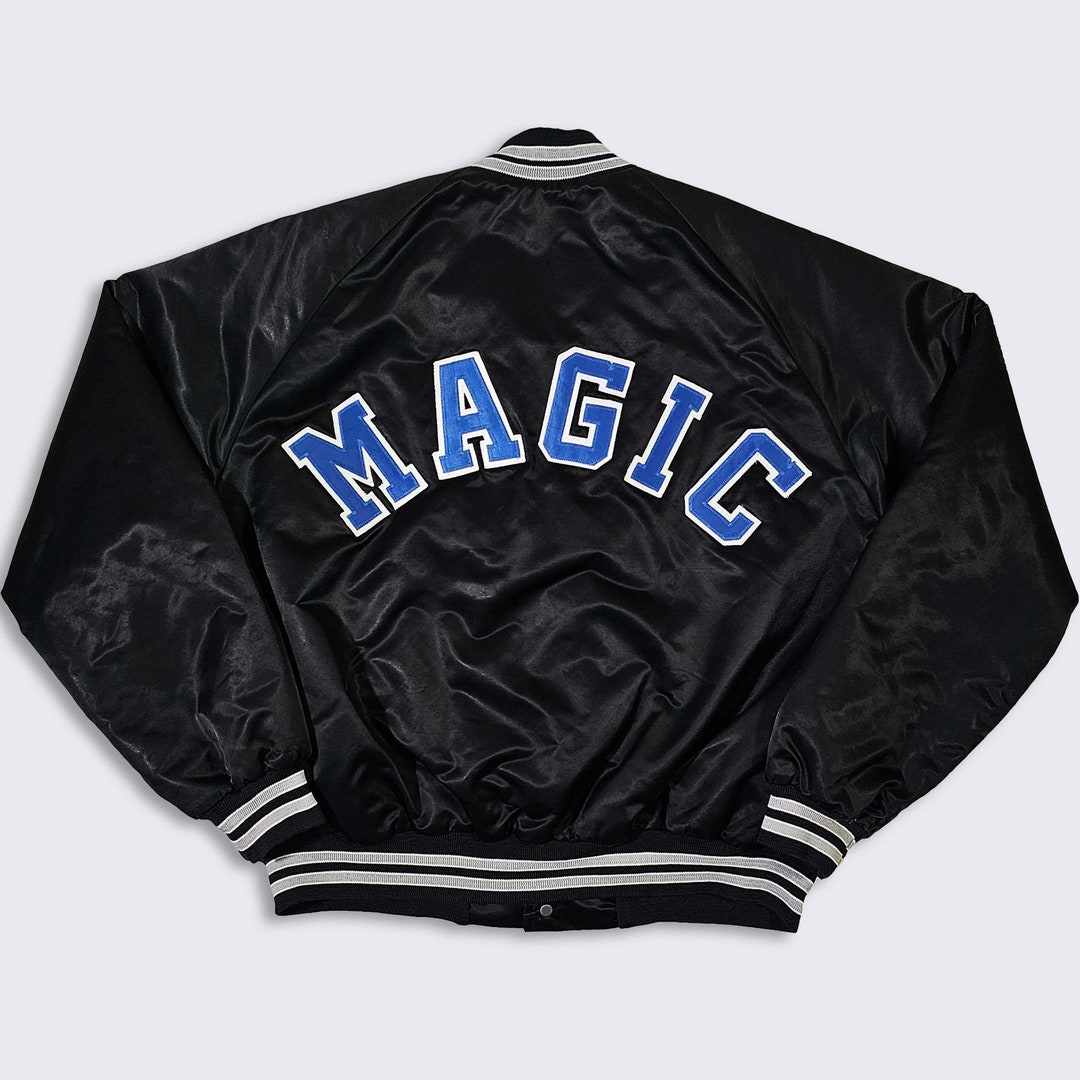 Orlando Magic Vintage 90s Locker Line Satin Bomber Jacket - Chalk Line ...