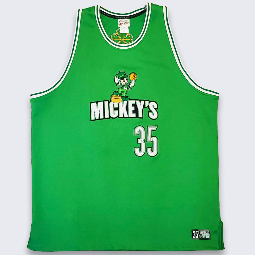 Mickey Mouse Vintage Celtics Irish Disney Basketball Jersey - XXL - 2XL ...