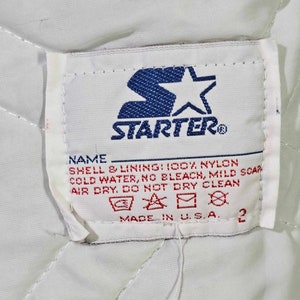 USA Vintage 80s Starter Satin Bomber Jacket - Navy Blue Color Athletic ...